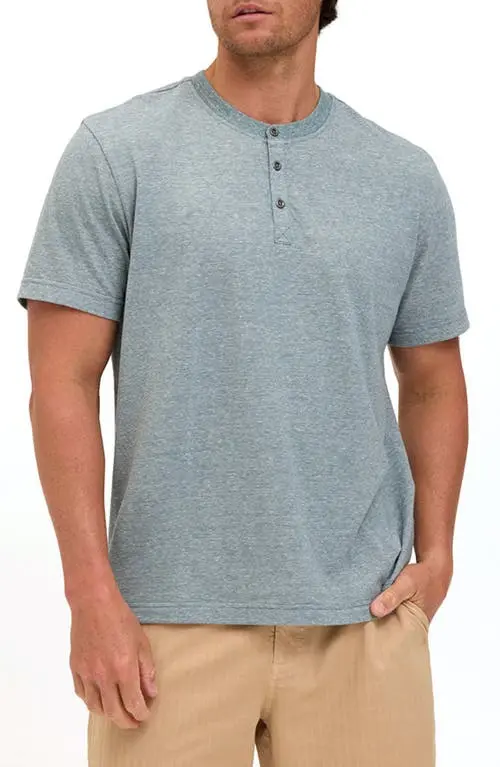 THREADS 4 THOUGHT Carlos Short Sleeve Henley - Peacock
