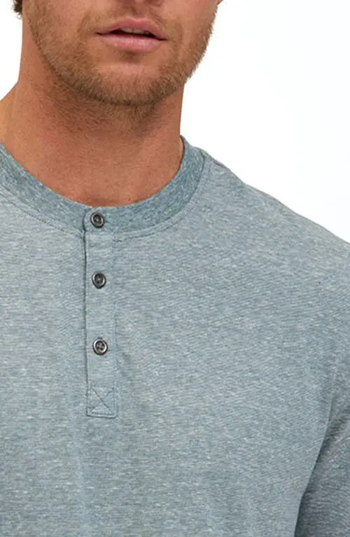 THREADS 4 THOUGHT Carlos Short Sleeve Henley - Peacock