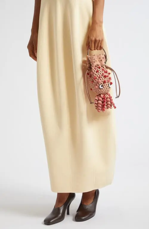 ANYA HINDMARCH Crochet Raffia Squid Crossbody Bag