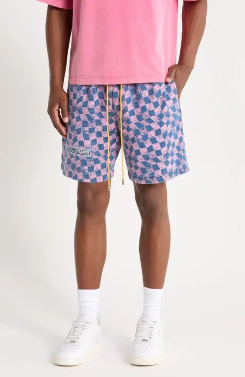 DIET STARTS MONDAY Warped Checker Shorts