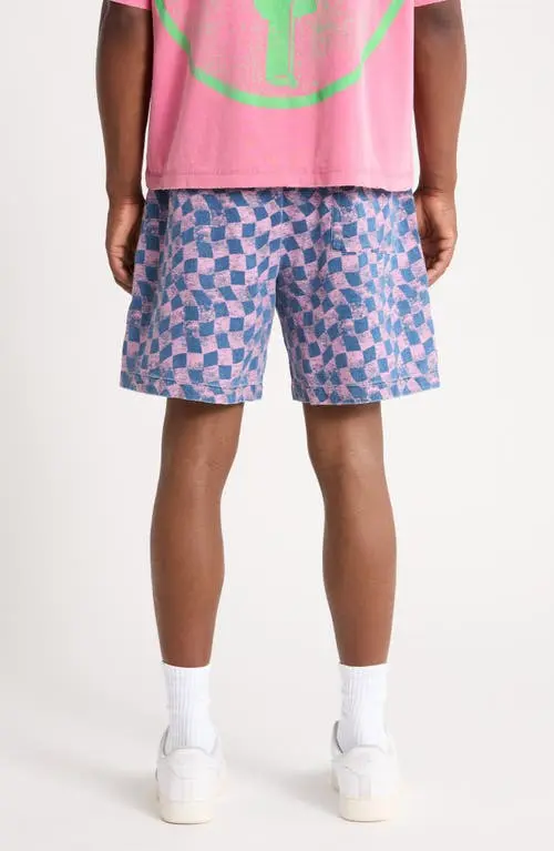 DIET STARTS MONDAY Warped Checker Shorts