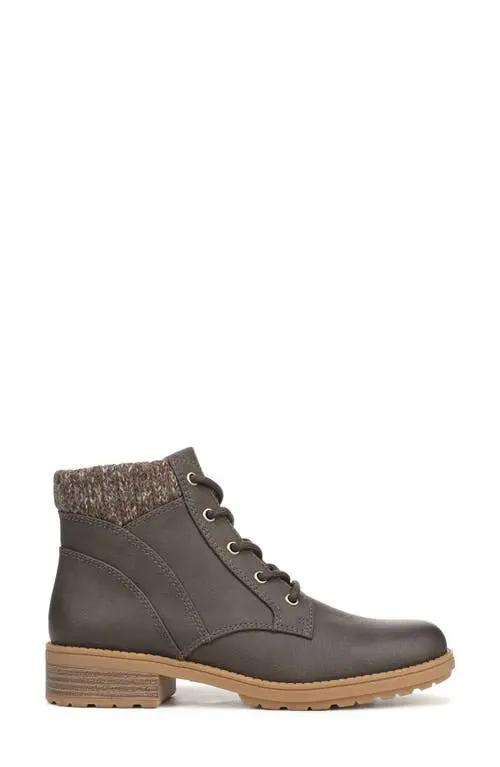 Dr. Scholl'S Daphne Bootie With Knit Collar - Dark Brown
