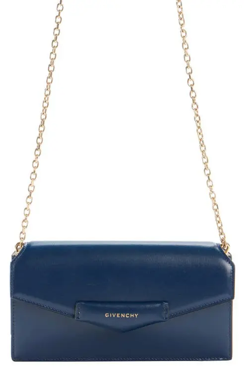 Givenchy Antigona Wallet On A Chain - Sapphire Blue
