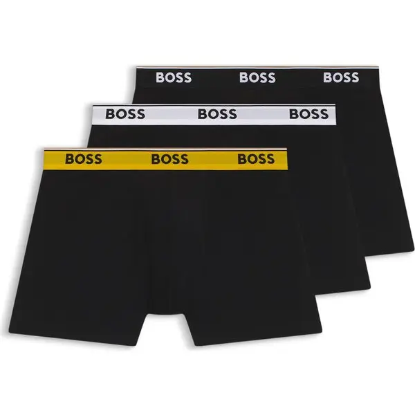 BOSS 3-pack Cotton Boxer Briefs - Black