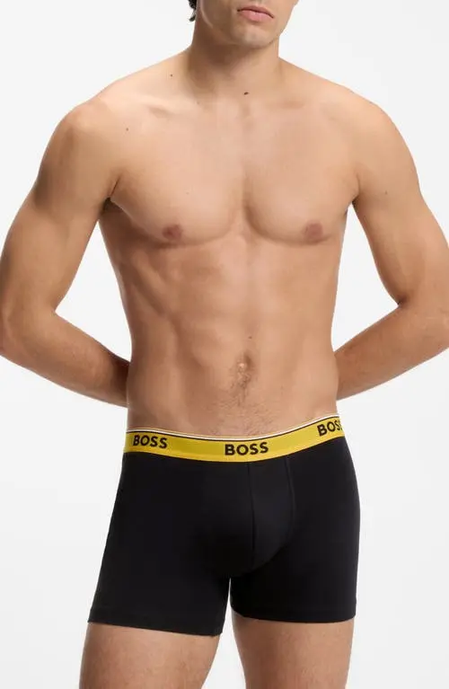 BOSS 3-pack Cotton Boxer Briefs - Black