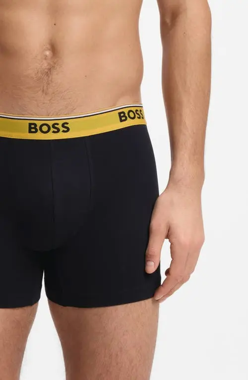 BOSS 3-pack Cotton Boxer Briefs - Black