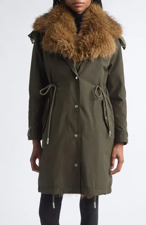 Moncler Halicte Down Parka With Removable Faux Fur Lining