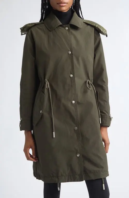 Moncler Halicte Down Parka With Removable Faux Fur Lining