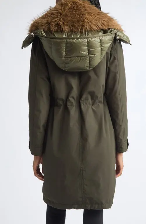 Moncler Halicte Down Parka With Removable Faux Fur Lining