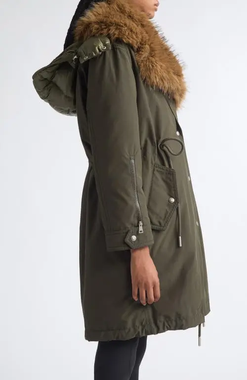 Moncler Halicte Down Parka With Removable Faux Fur Lining
