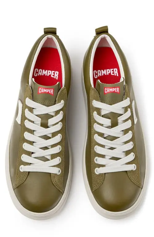 Camper Runner Four Leather Low Top Sneakers - Dark Green