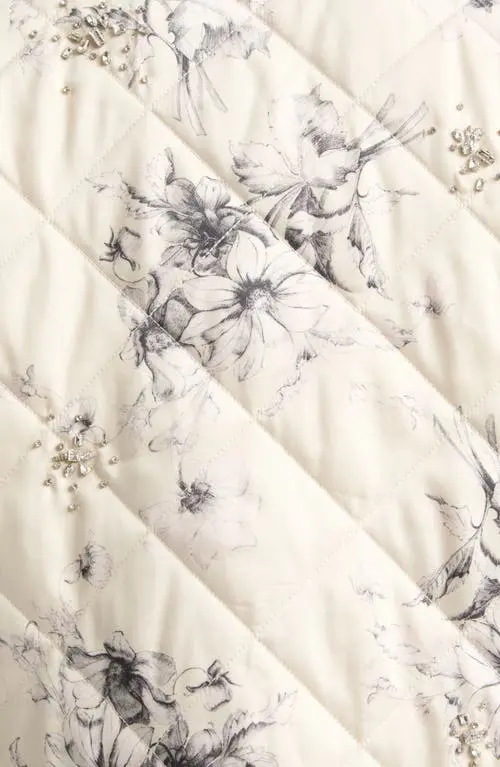 Cinq À Sept Sketched Floral Alexa Quilted Jacket