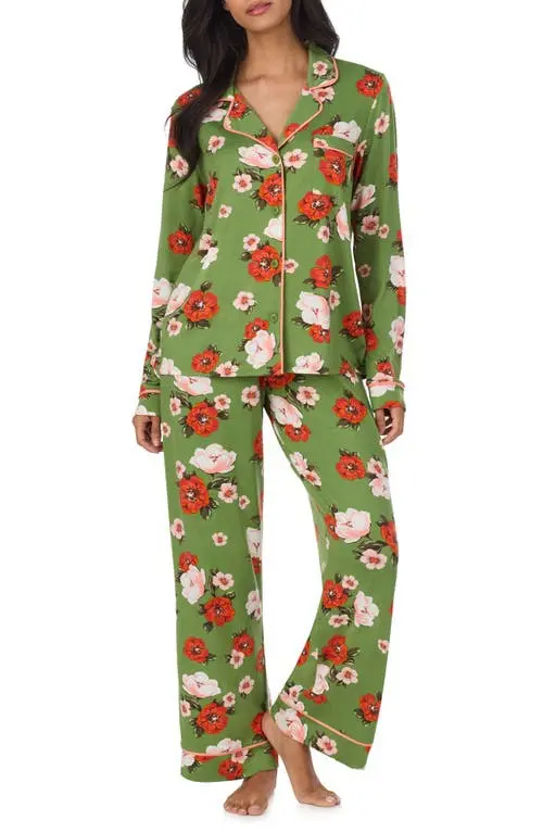 ROOM SERVICE Print Pajamas - Green/floral