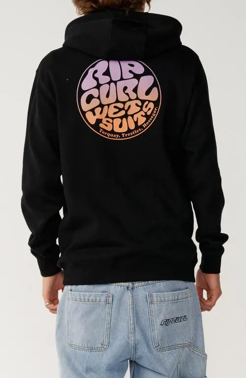 Rip Curl Wettie Passage Icon Zip Hoodie - Black
