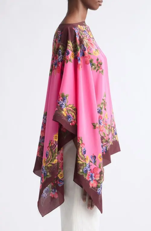 Etro Floral Silk Poncho