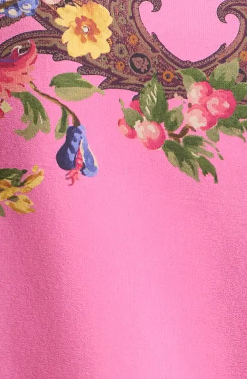 Etro Floral Silk Poncho