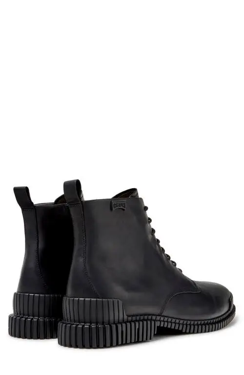 Camper Pix Leather Ankle Boot - Black