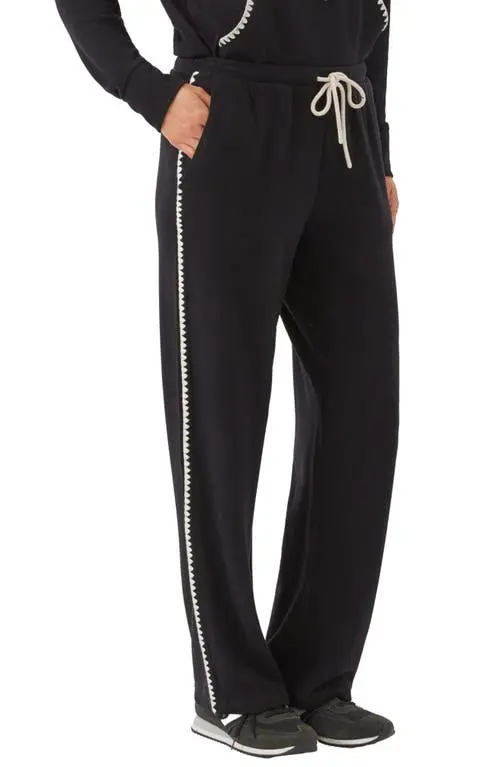 Karen Kane Edge Stitch Wide Leg Sweatpants