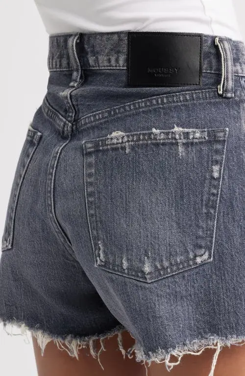 Moussy Vintage Glenview Cutoff High Waist Denim Shorts