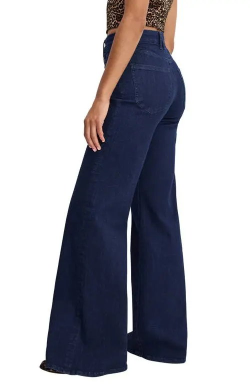 Good American High Waist Wide Leg Jeans