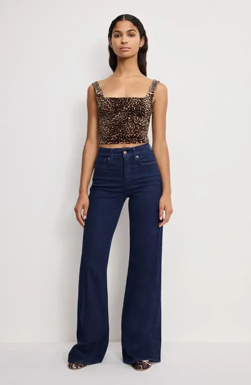 Good American High Waist Wide Leg Jeans