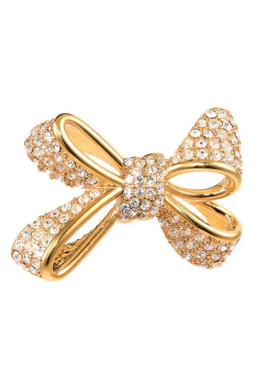 Oscar De La Renta Small Pavé Bow Stud Earrings