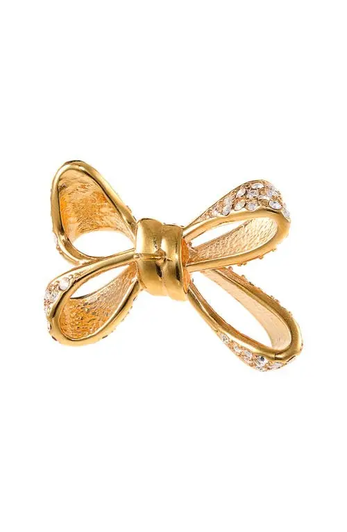 Oscar De La Renta Small Pavé Bow Stud Earrings