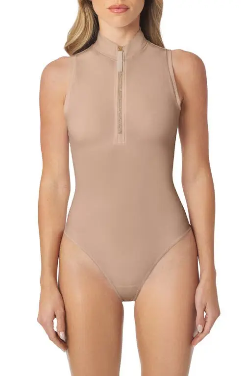 WILLIAMS ATHLETIC CLUB Tinsley Sleeveless Golf Bodysuit - Sand