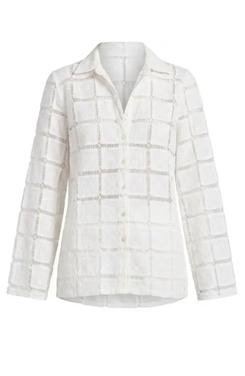 Calypso St. Barth Alicia Embroidered Cotton Shirt