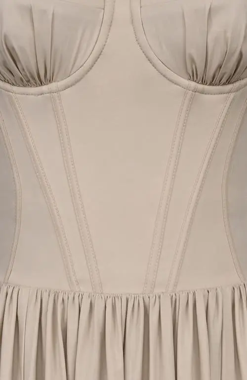 House Of Cb Rona Cotton Corset Maxi Dress