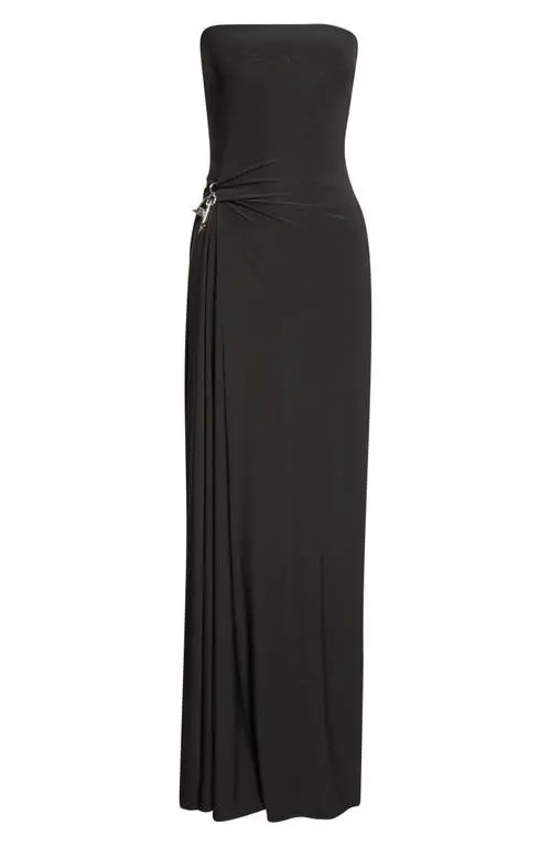 GRACE LING Strapless Maxi Dress With Sculptural Charms