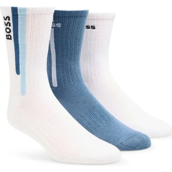 BOSS 3-pack Ribbed Crew Socks