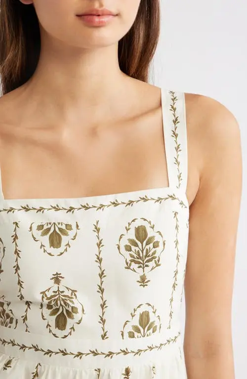 Moon River Print Sleeveless Midi Dress