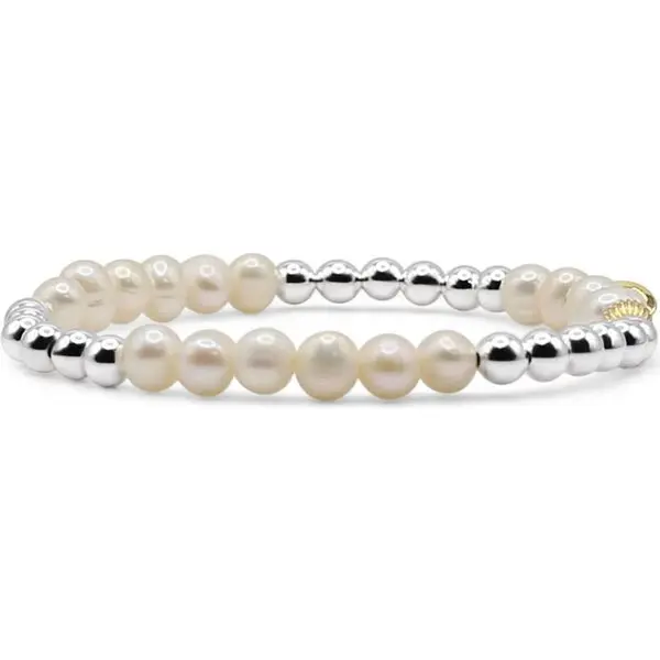 BOWOOD LANE Sloane Sterling And Freshwater Pearl Bracelet - Silver