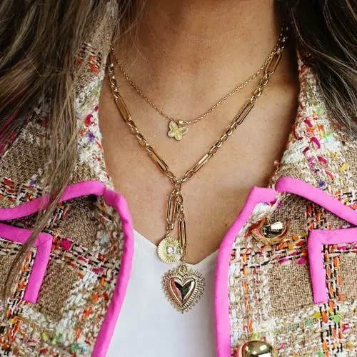 BOWOOD LANE Monarch Butterfly Charm Necklace