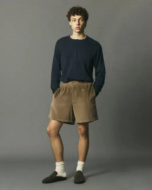 LE PERE Twist Collar Cotton Sweater