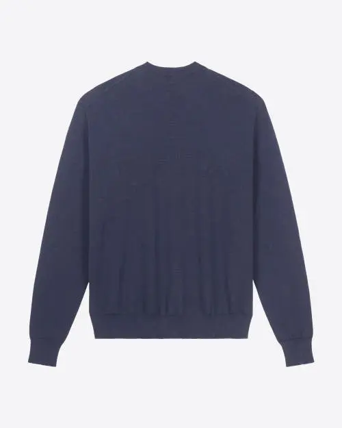 LE PERE Twist Collar Cotton Sweater