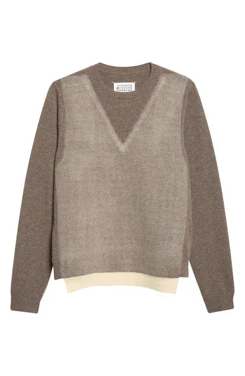 MAISON MARGIELA Trompe L'oeil Virgin Wool Sweater