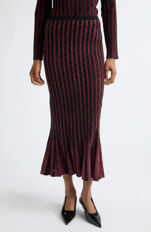 ZANKOV Jacky Metallic Jacquard Midi Skirt