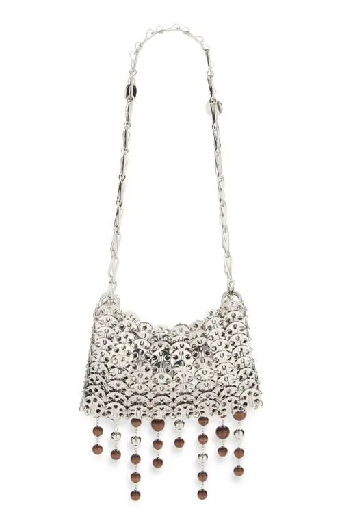 Rabanne 1969 Chain Mail Shoulder Bag - Wood/silver