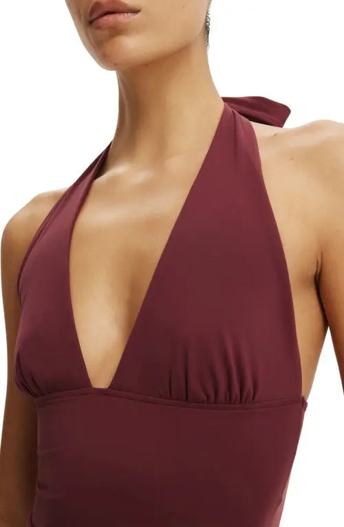 COTTON ON Hold Me Gathered Halter - Sour Cherry