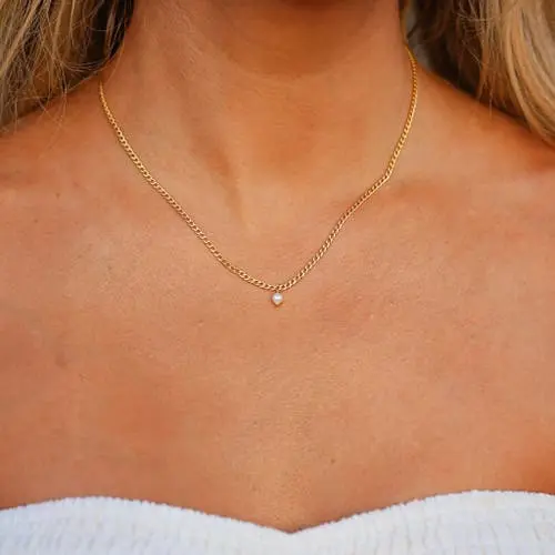 BOWOOD LANE Capri Pearl Charm Necklace