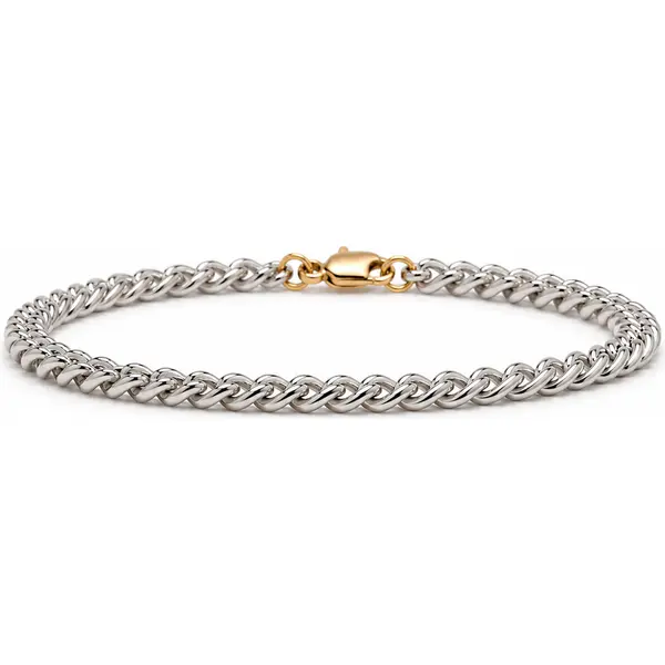 BOWOOD LANE Quinn Sterling Curb Chain Bracelet - Silver