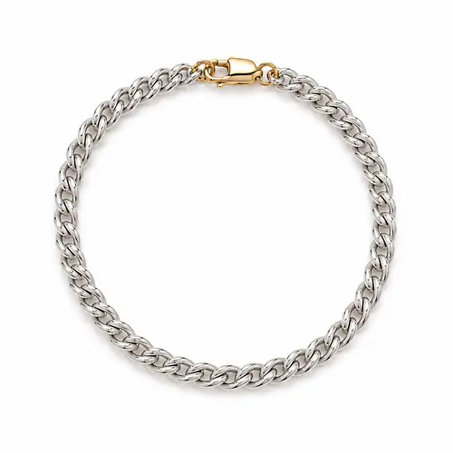 BOWOOD LANE Quinn Sterling Curb Chain Bracelet