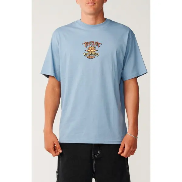 Rip Curl Arch Search Cotton Graphic T-shirt - Light Navy