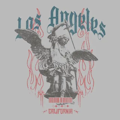 LOST GODS Angel And Flames Graphic T-shirt