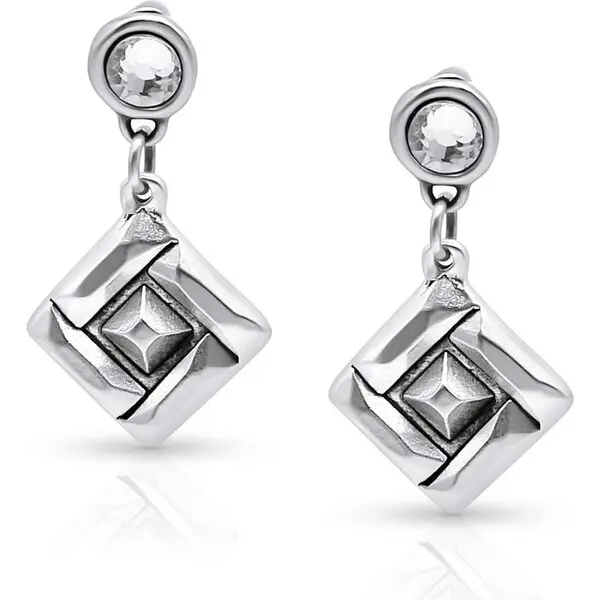 BOWOOD LANE Plated Cubic Zirconia Geometric Drop Earrings