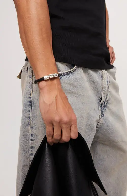 UNODE50 Braided Leather Bracelet With Secure Closure