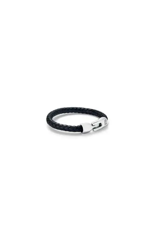 UNODE50 Braided Leather Bracelet With Secure Closure