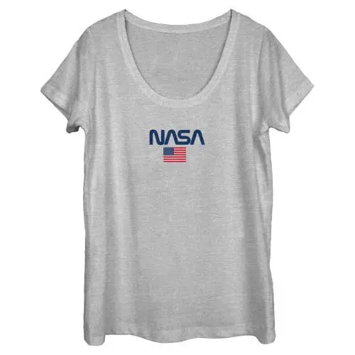 NASA Americana Logo Flag Graphic T-shirt